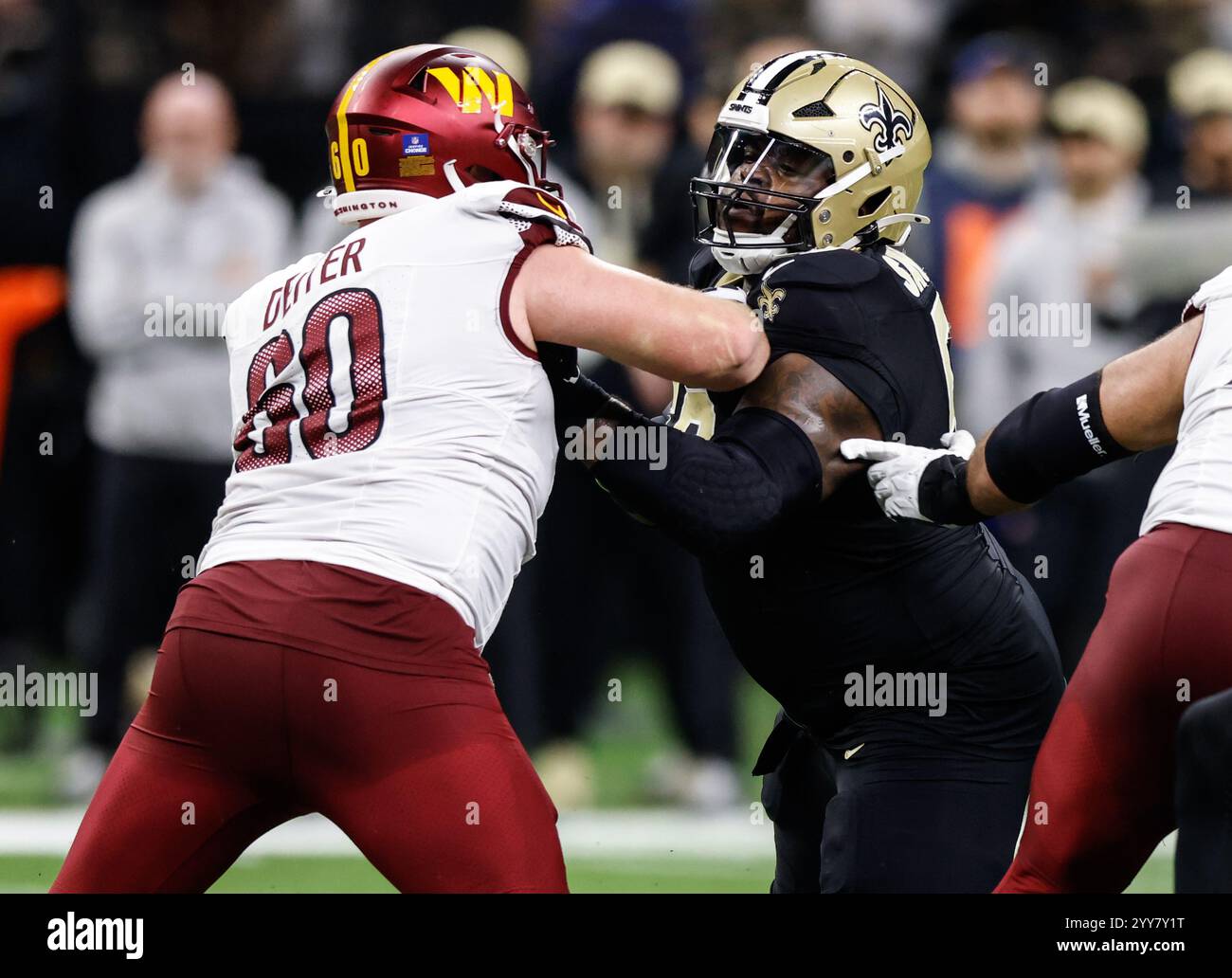 New Orleans Saints defensive tackle Khalen Saunders (50) in formation ...