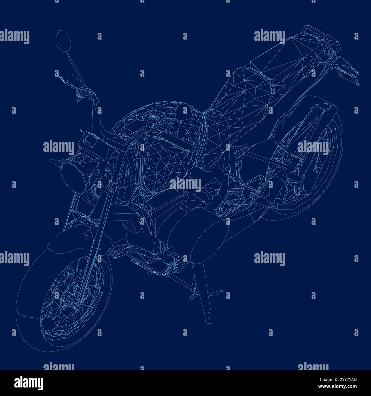 motorcycle sport bike wireframe. Isometric view. Vector illustration ...