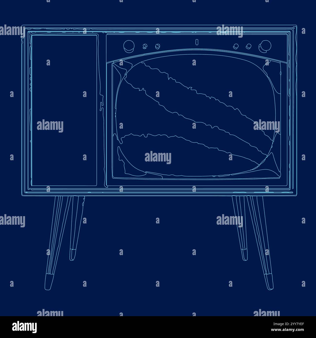 Aerial view watching television Stock Vector Images - Alamy