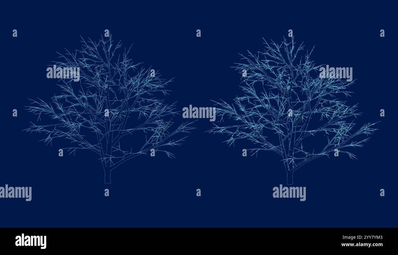 Tree line drawing hi-res stock photography and images - Alamy