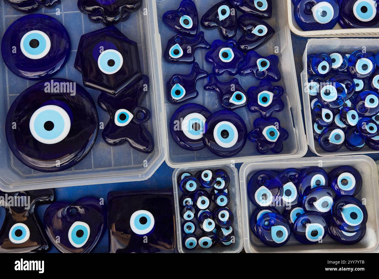 Traditional turkish souvenirs. Handmade amulet gift with eye form ...