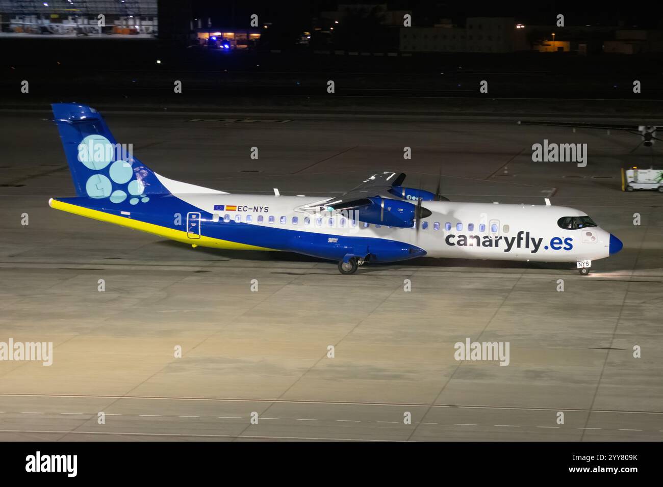 CanaryFly airline ATR 72 regional airliner on the Gran Canaria airport ...