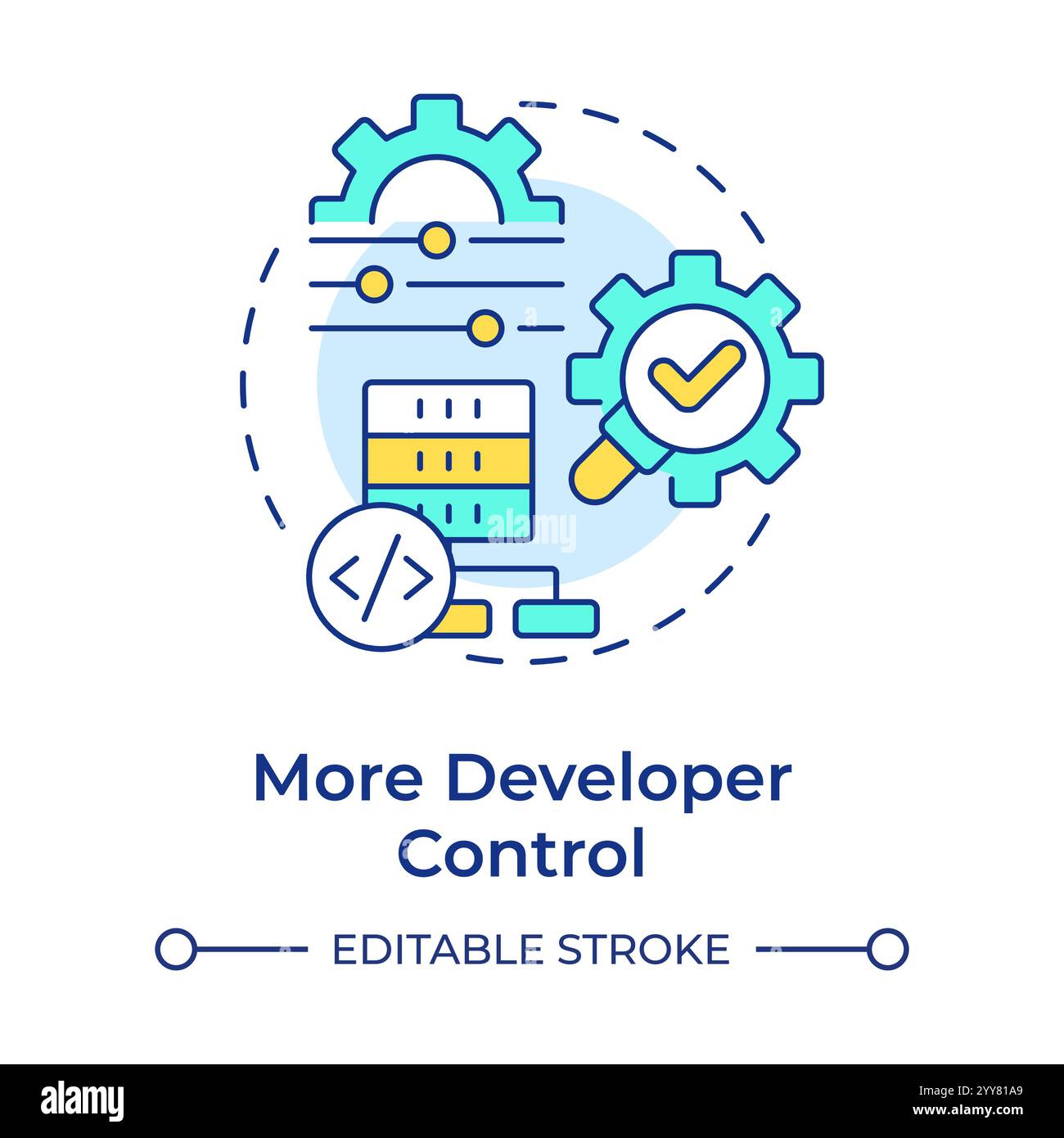 More Developer Control Multi Color Concept Icon Choosing Data Sources And Parameters Benefit