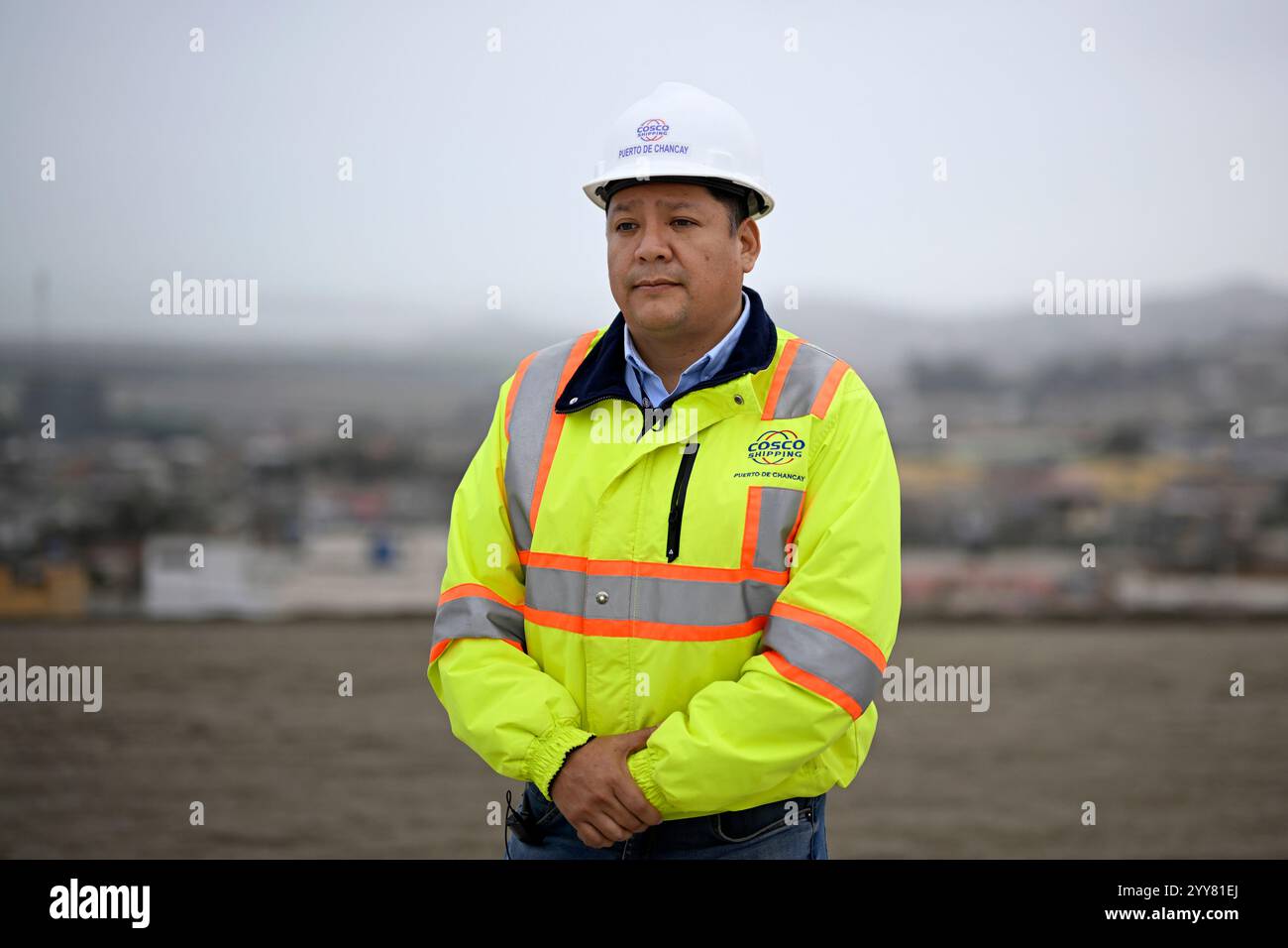 (241220) -- CHANCAY, Dec. 20, 2024 (Xinhua) -- David Gamero, a deputy ...