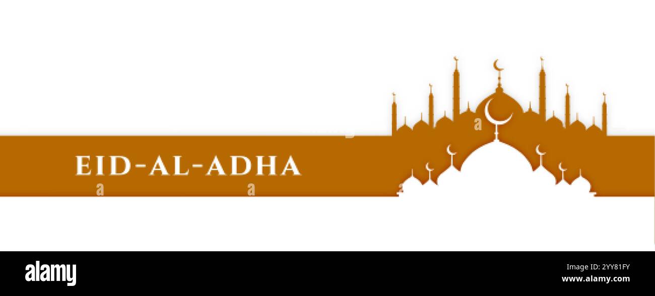 islamic eid al adha bakrid festival mosque banner Stock Vector Image ...