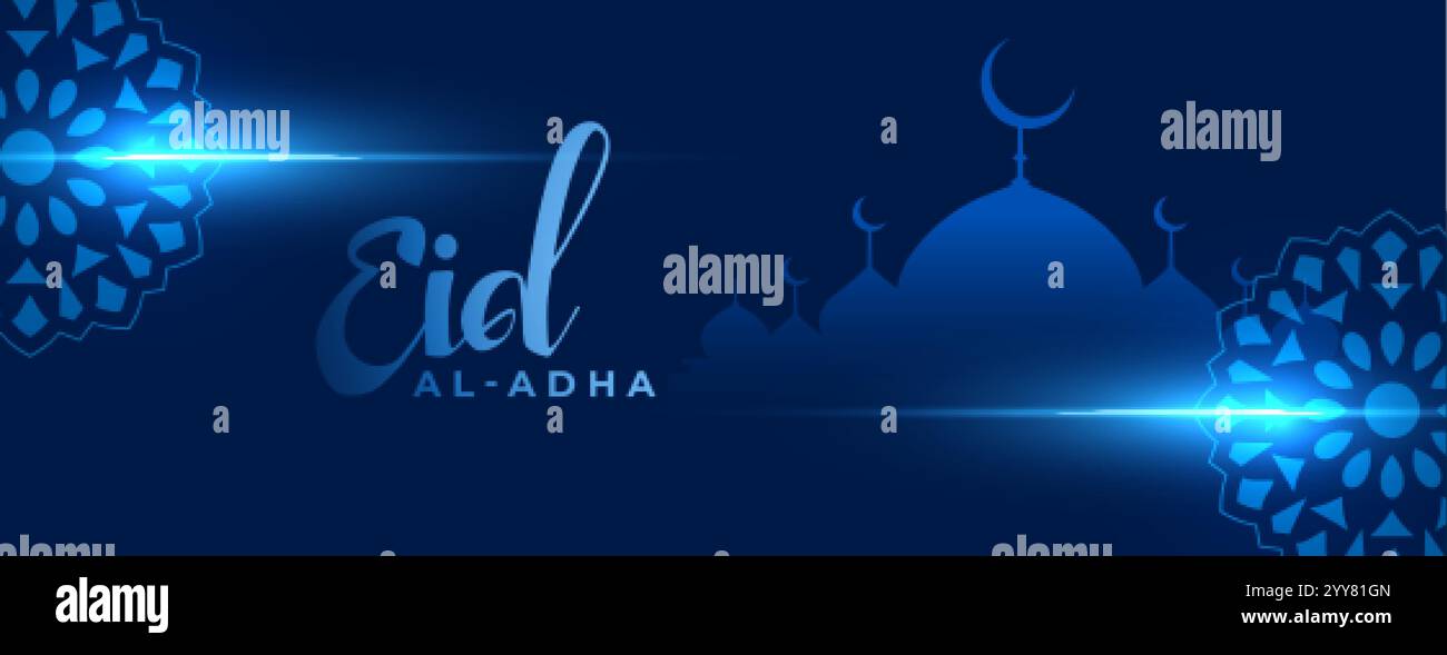 nice blue eid al adha bakrid festival holiday banner Stock Vector Image ...