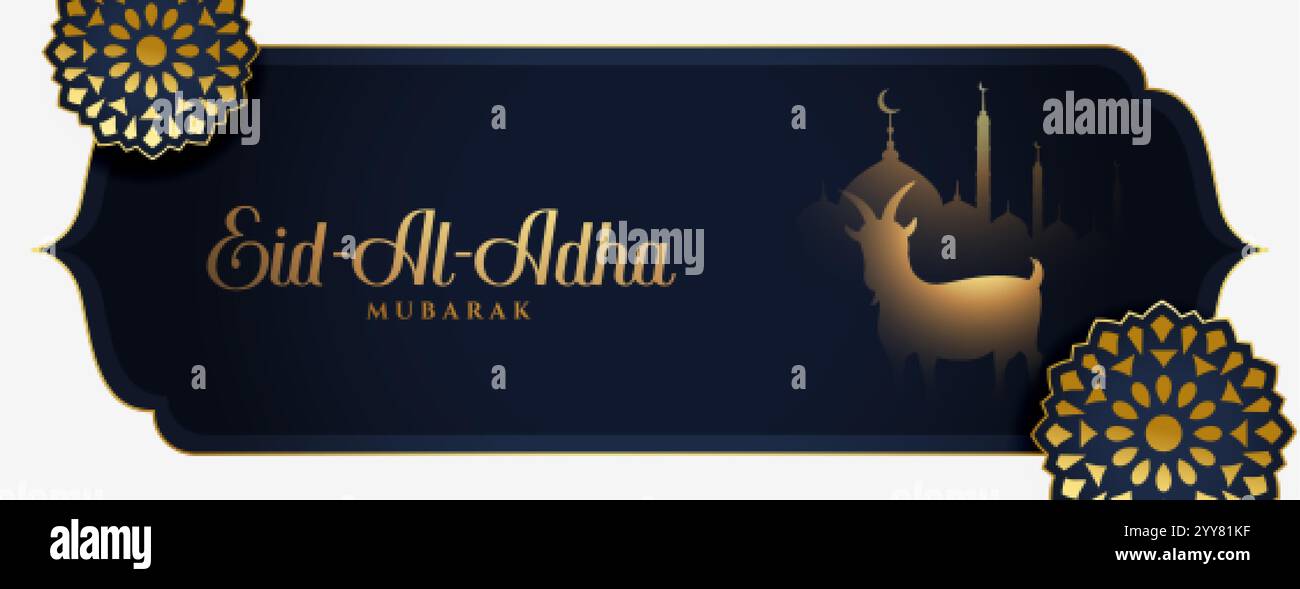 eid al adha bakrid mubarak muslim festival banner Stock Vector Image ...