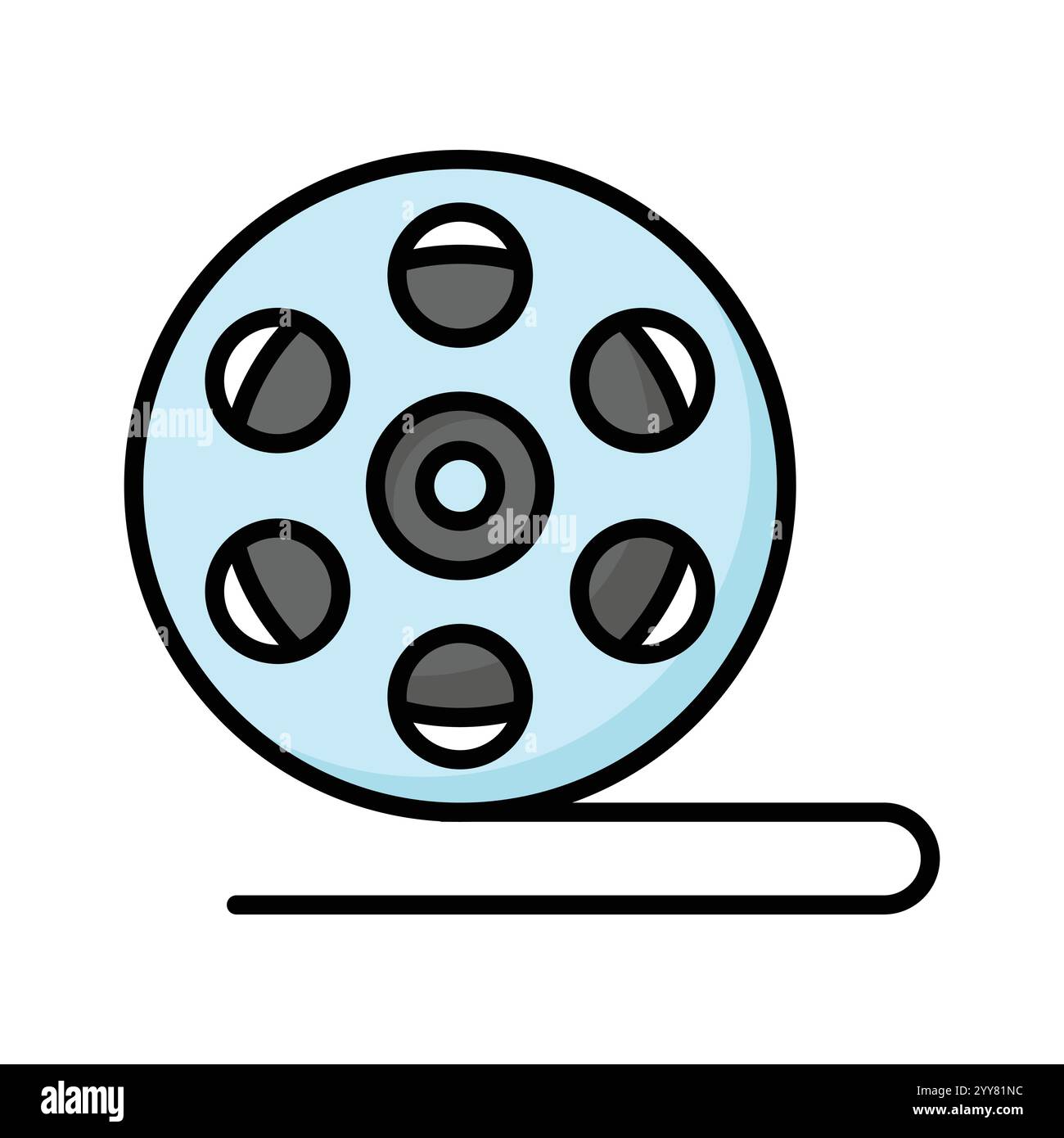 A customizable vector of film roll in modern style ready to use icon ...