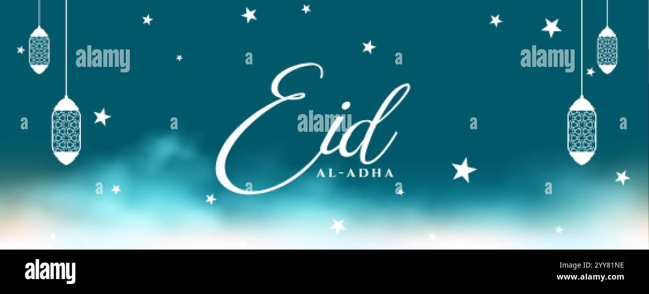 beautiful eid al adha bakrid festival banner design Stock Vector Image ...