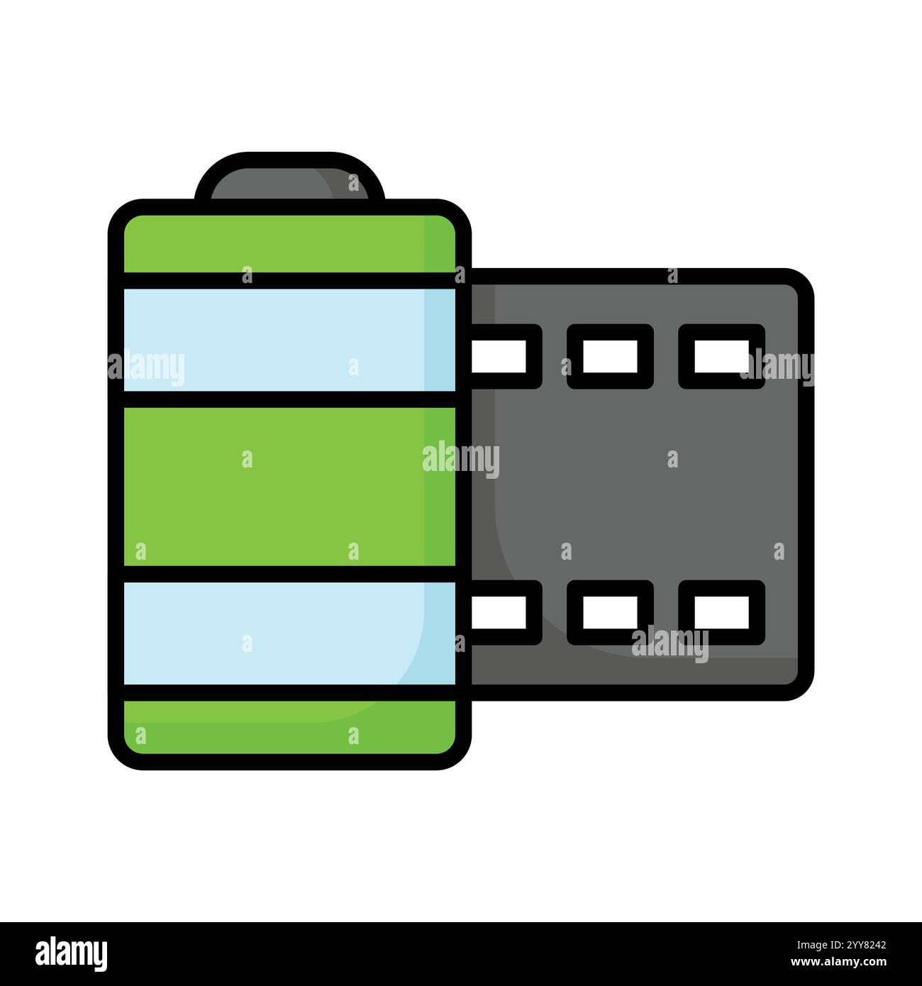 Customizable icon of film roll, movie making accessory Stock Vector ...