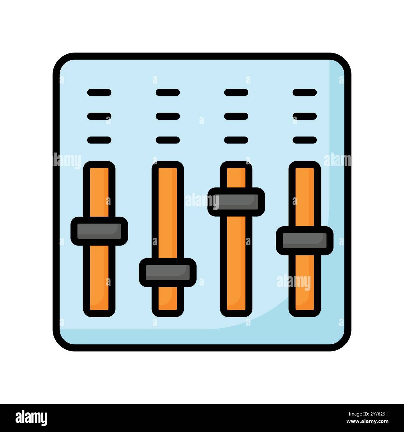 Sound equalizer vector design, isolated on white background Stock ...