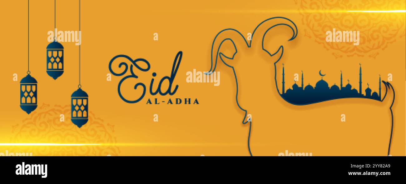eid al adha islamic festival banner design Stock Vector Image & Art - Alamy