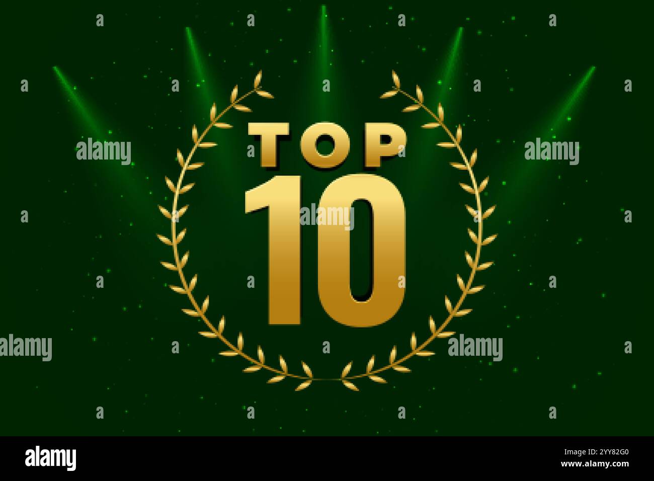 shiny top 10 award golden background Stock Vector Image & Art - Alamy