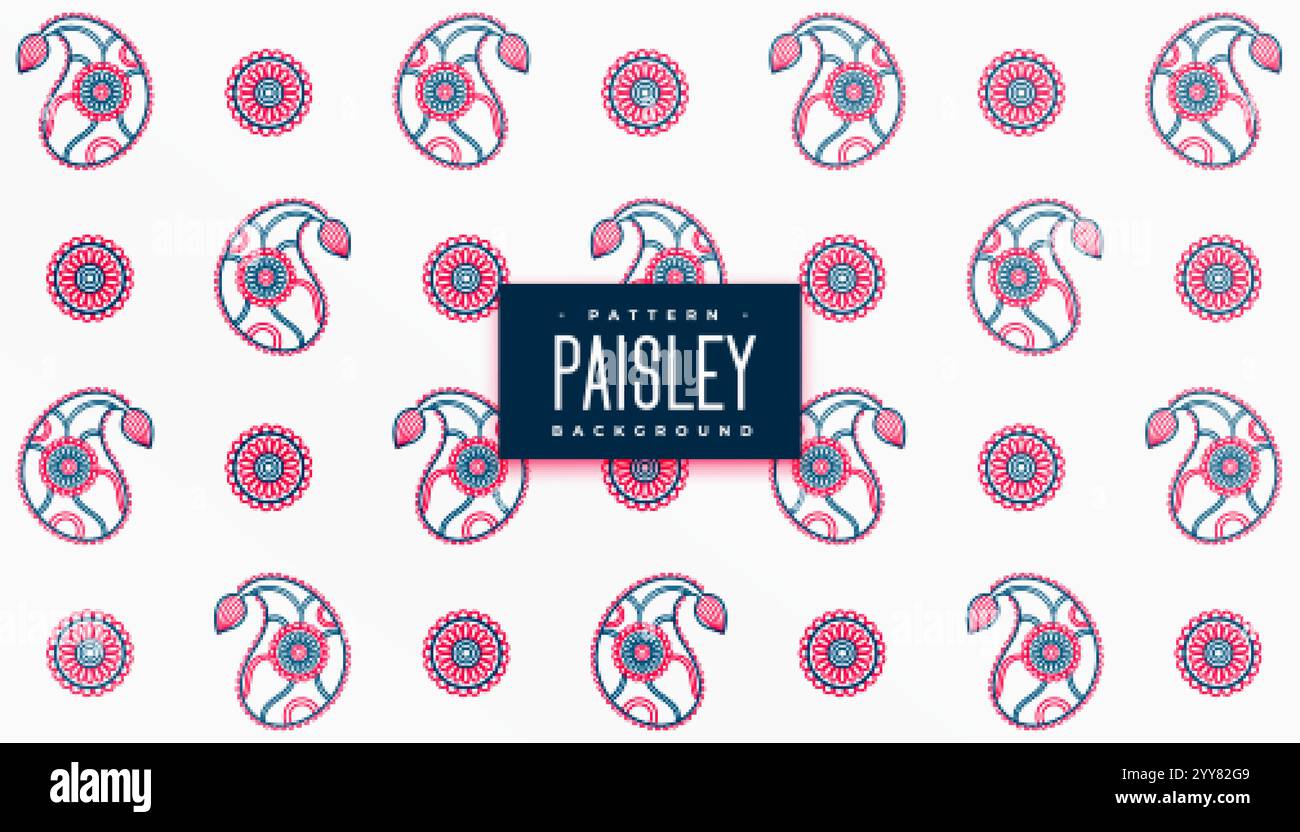 nice colors paisley pattern on white background Stock Vector Image ...