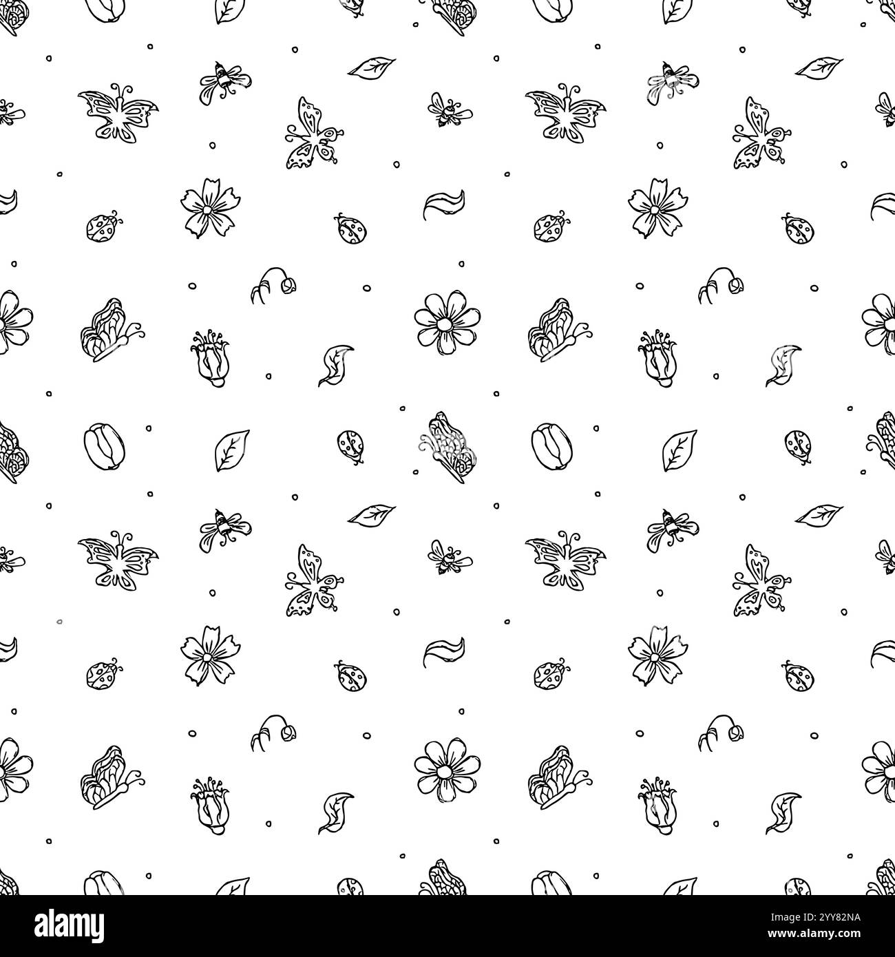 Spring pattern. Seamless spring background Stock Vector Image & Art - Alamy