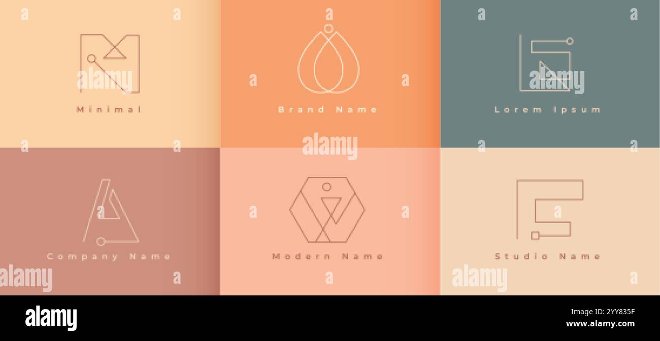 minimal logo designs for your business Stock Vector Image & Art - Alamy