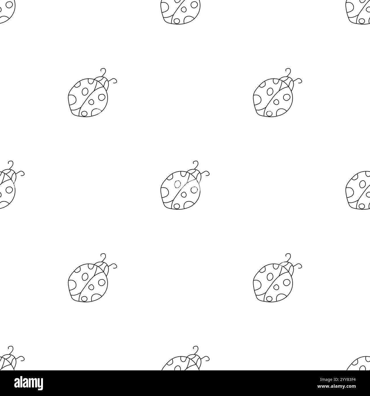 Seamless pattern with ladybugs. Summer ladybugs background Stock Vector ...