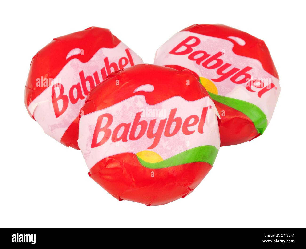 Babybel mini Edam snack cheese wrapped in red wax Stock Photo - Alamy