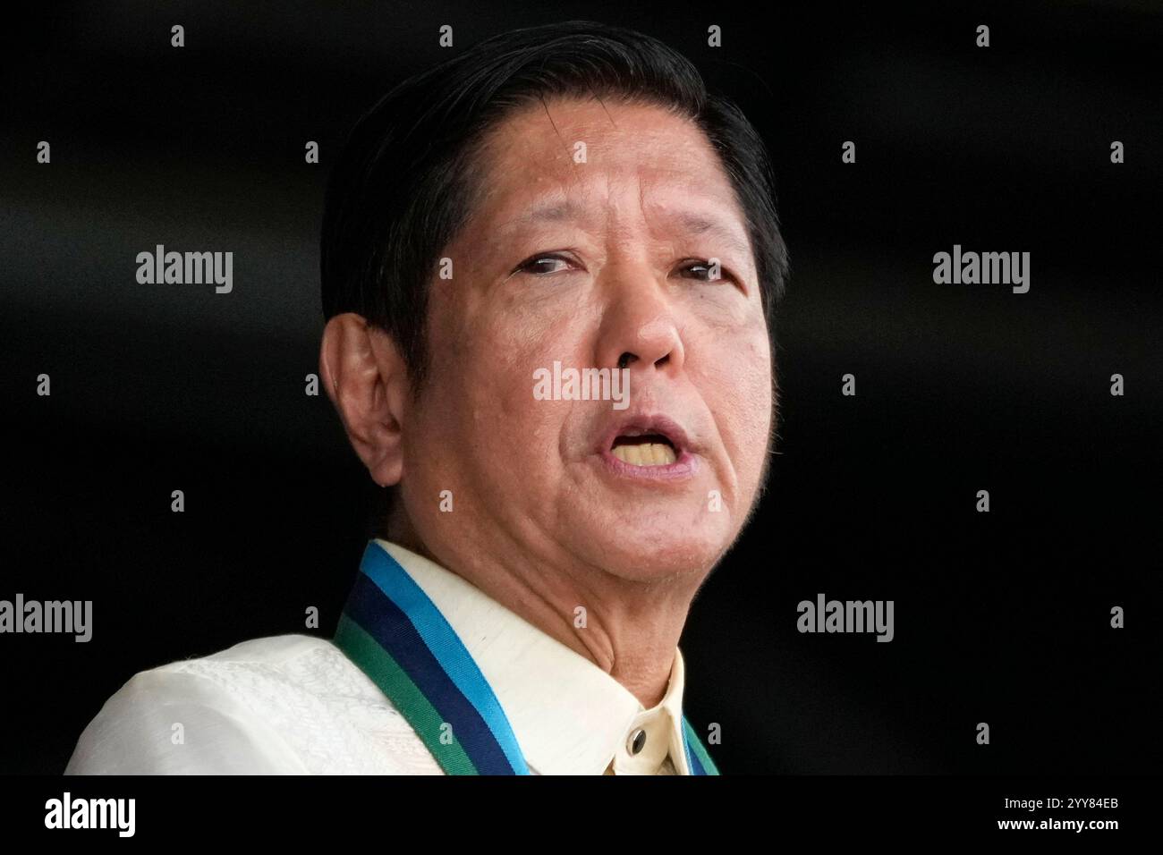 Philippine President Ferdinand Marcos Jr. speaks during the 89th ...
