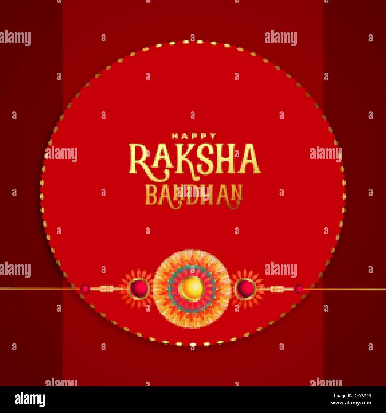 traditional raksha bandhan greeting card design Stock Vector Image ...