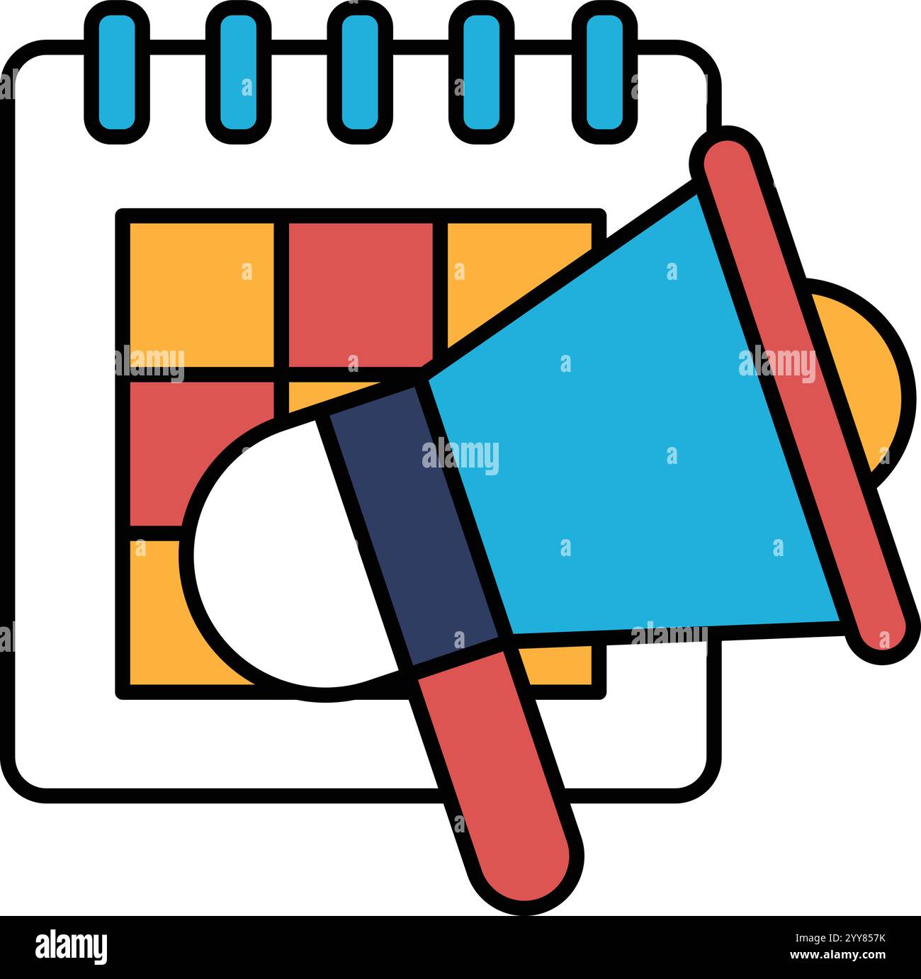 Red megaphone reminder illustration Stock Vector Images - Alamy