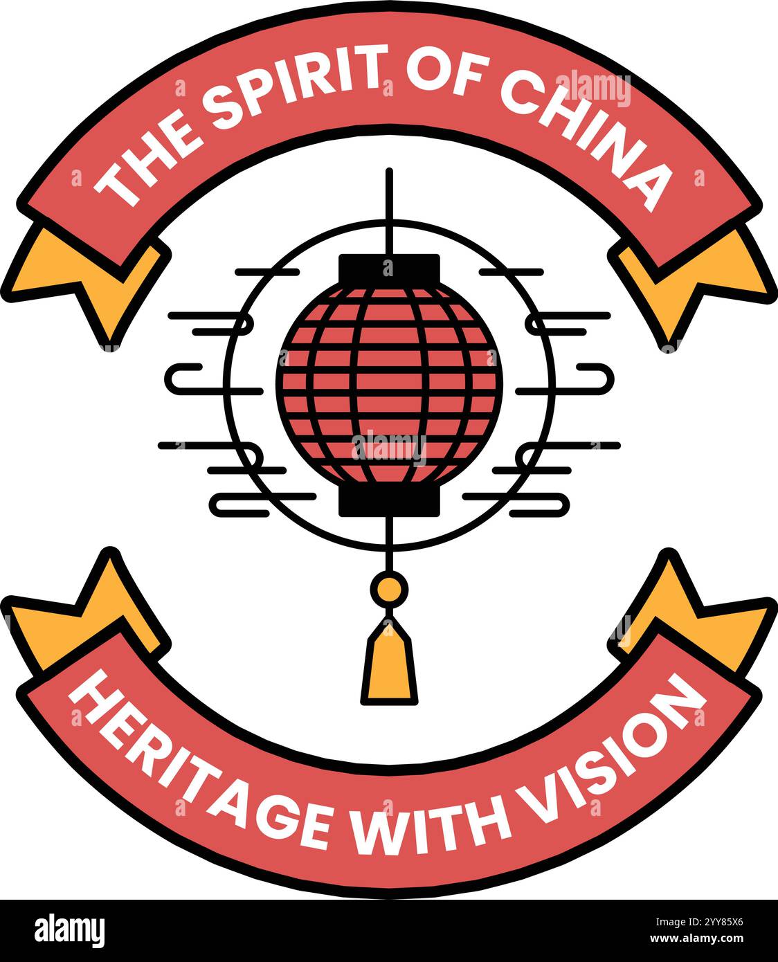 Illustration in concept of Chinese culture in line style Stock Vector ...