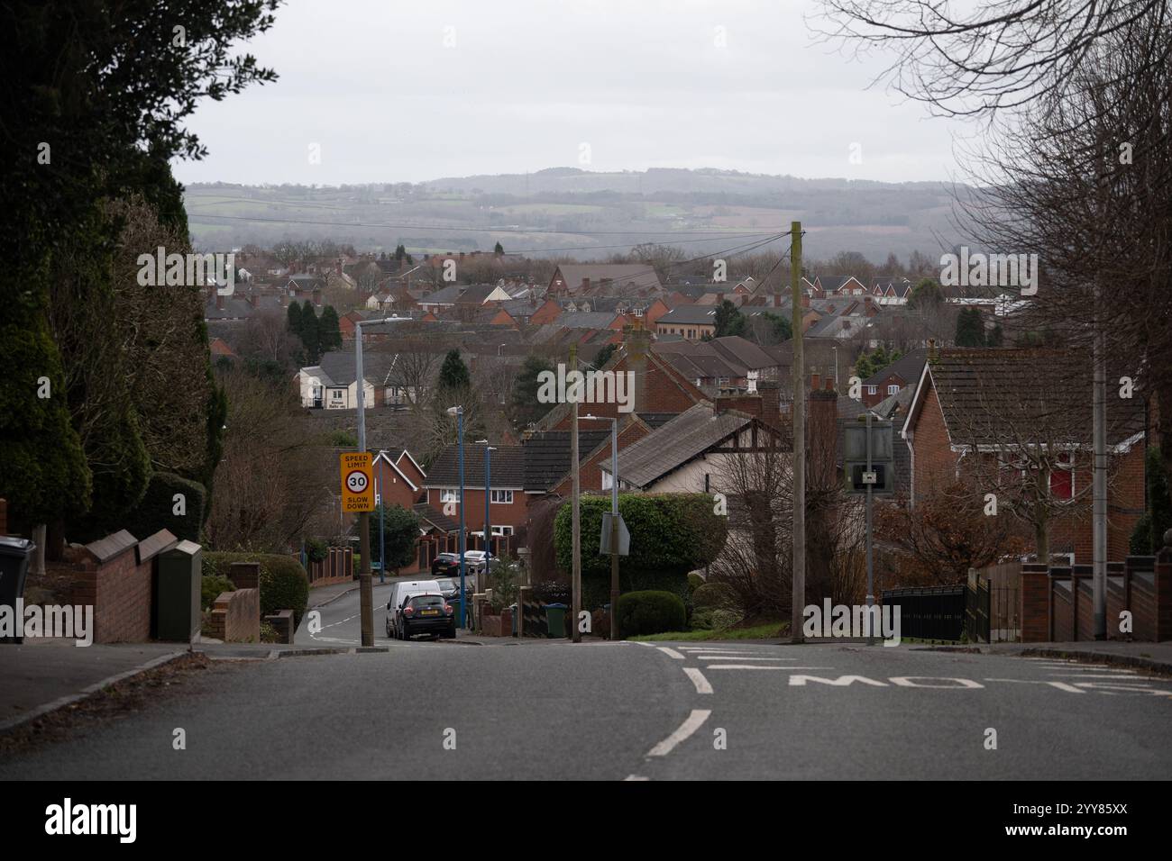 View from Siviters Lane, Rowley Regis, West Midlands, England, UK Stock ...