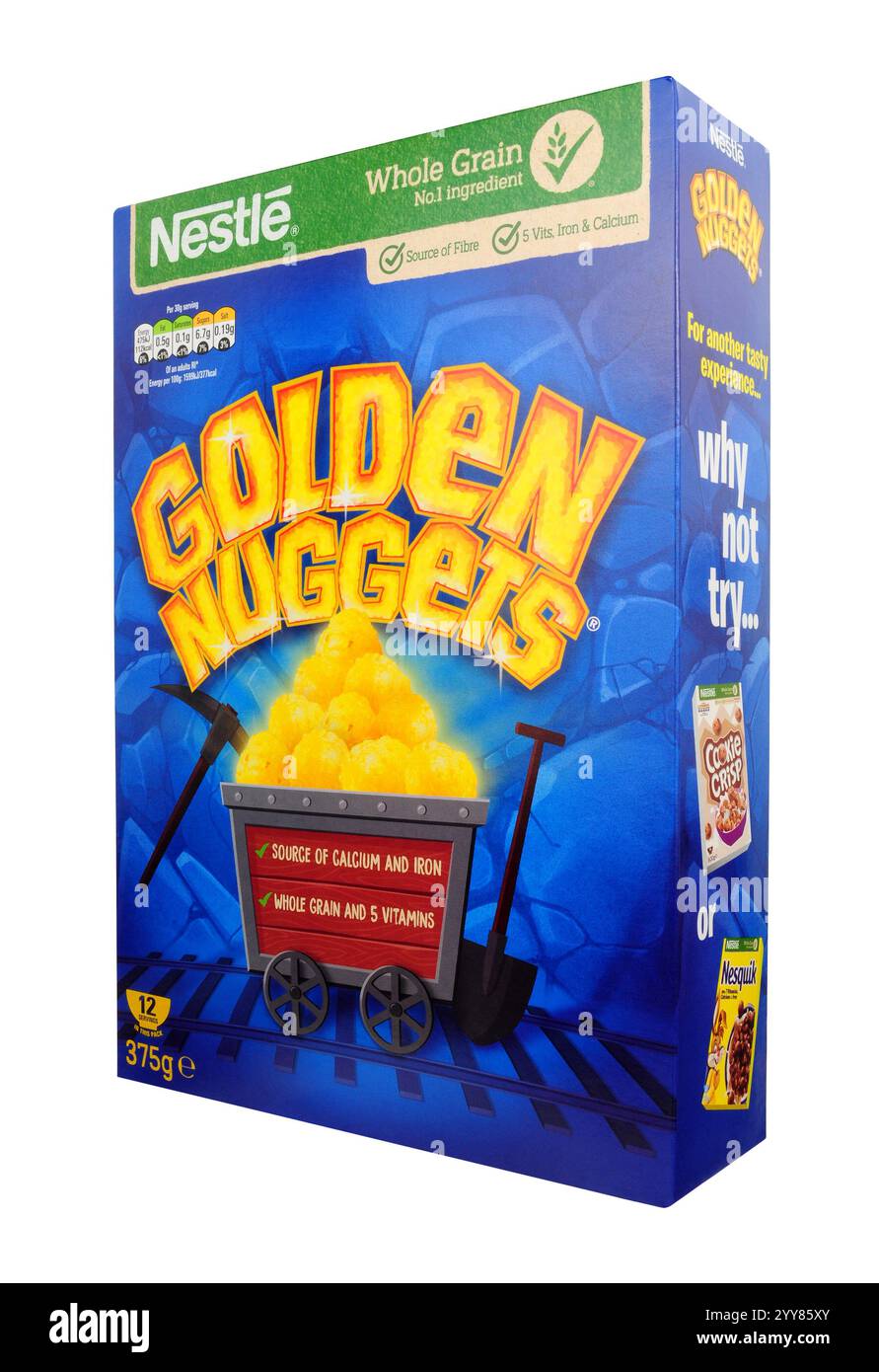 Nestle golden nuggets breakfast cereal in a 375g pack Stock Photo - Alamy