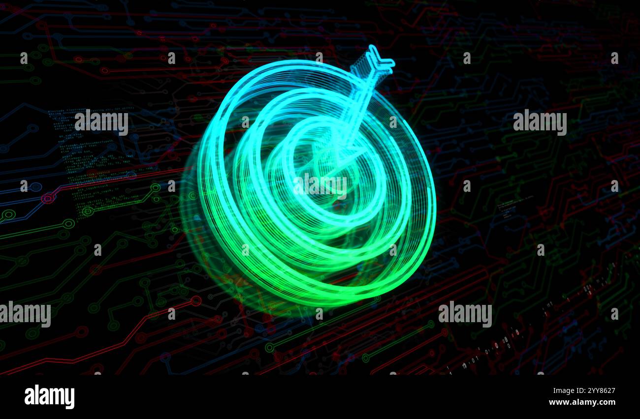 Target business strategy and success motivation symbol digital concept ...