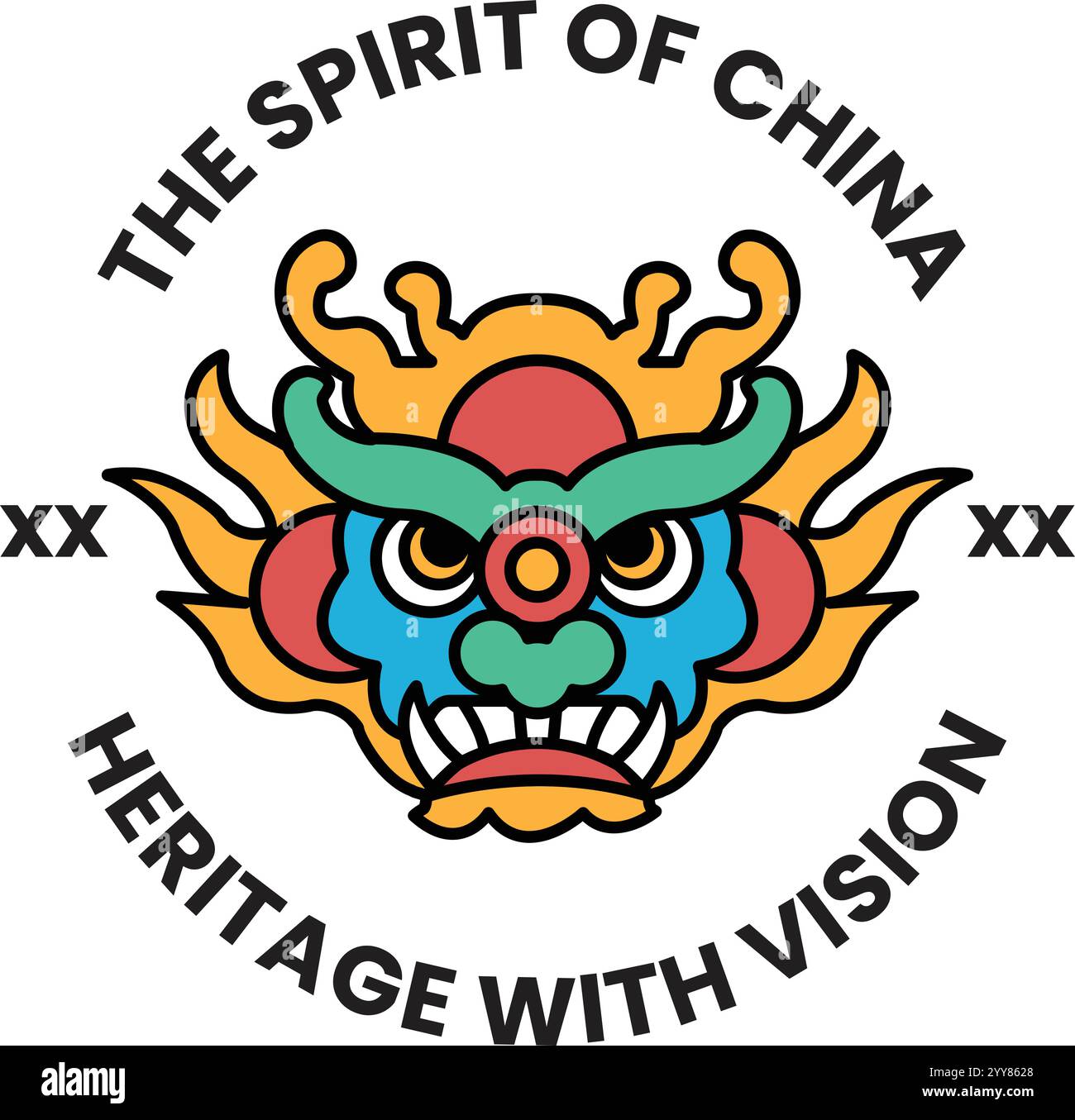 Illustration in concept of Chinese culture in line style Stock Vector ...