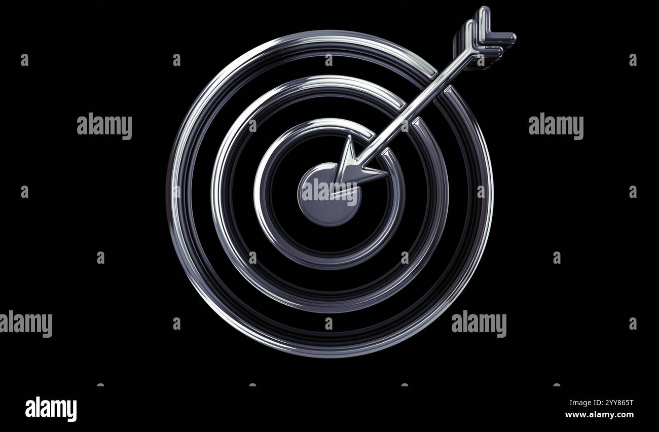 Target business strategy and success motivation golden metal shine ...