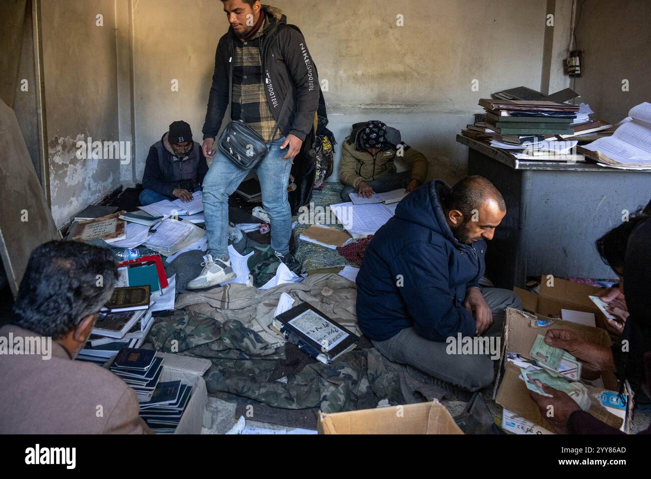 Damascus, Syria. 19th Dec, 2024. Syrian families looking for names of ...