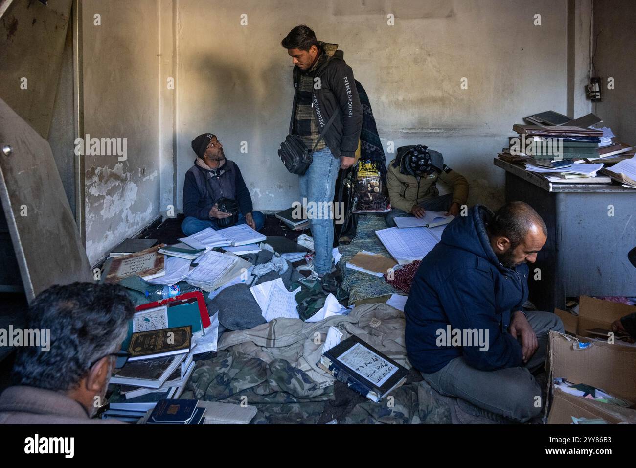 Damascus, Syria. 19th Dec, 2024. Syrian families looking for names of ...