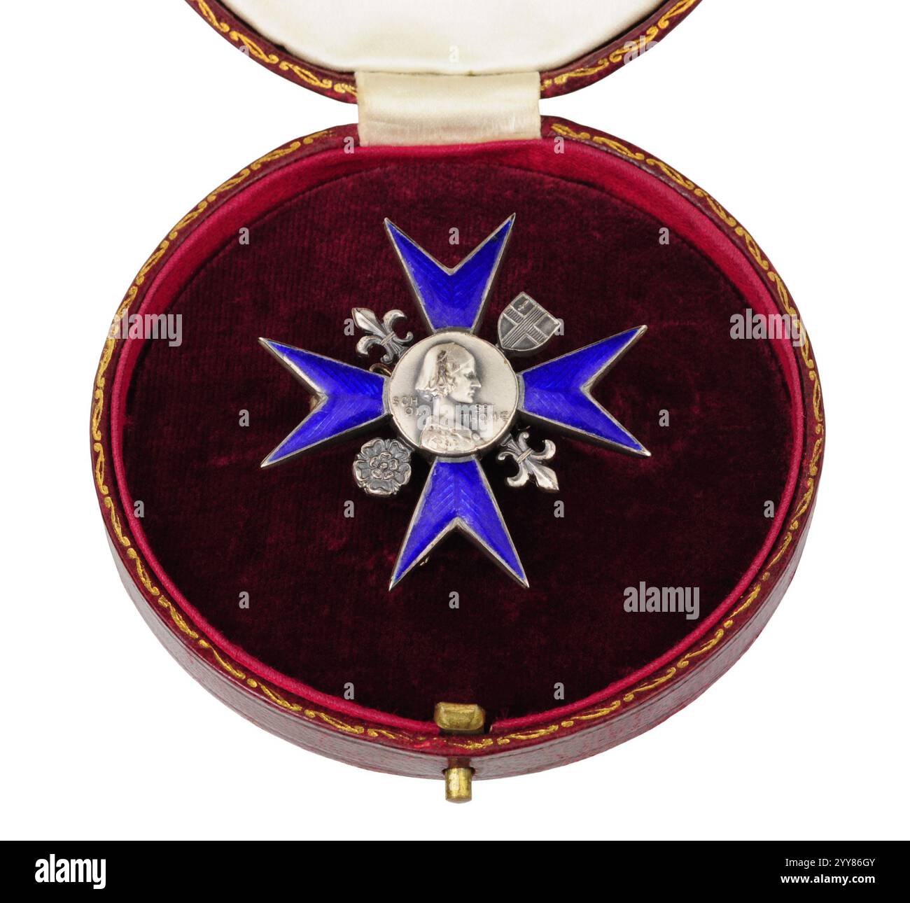 Florence Nightingale school of nursing blue enamel badge in a leather ...