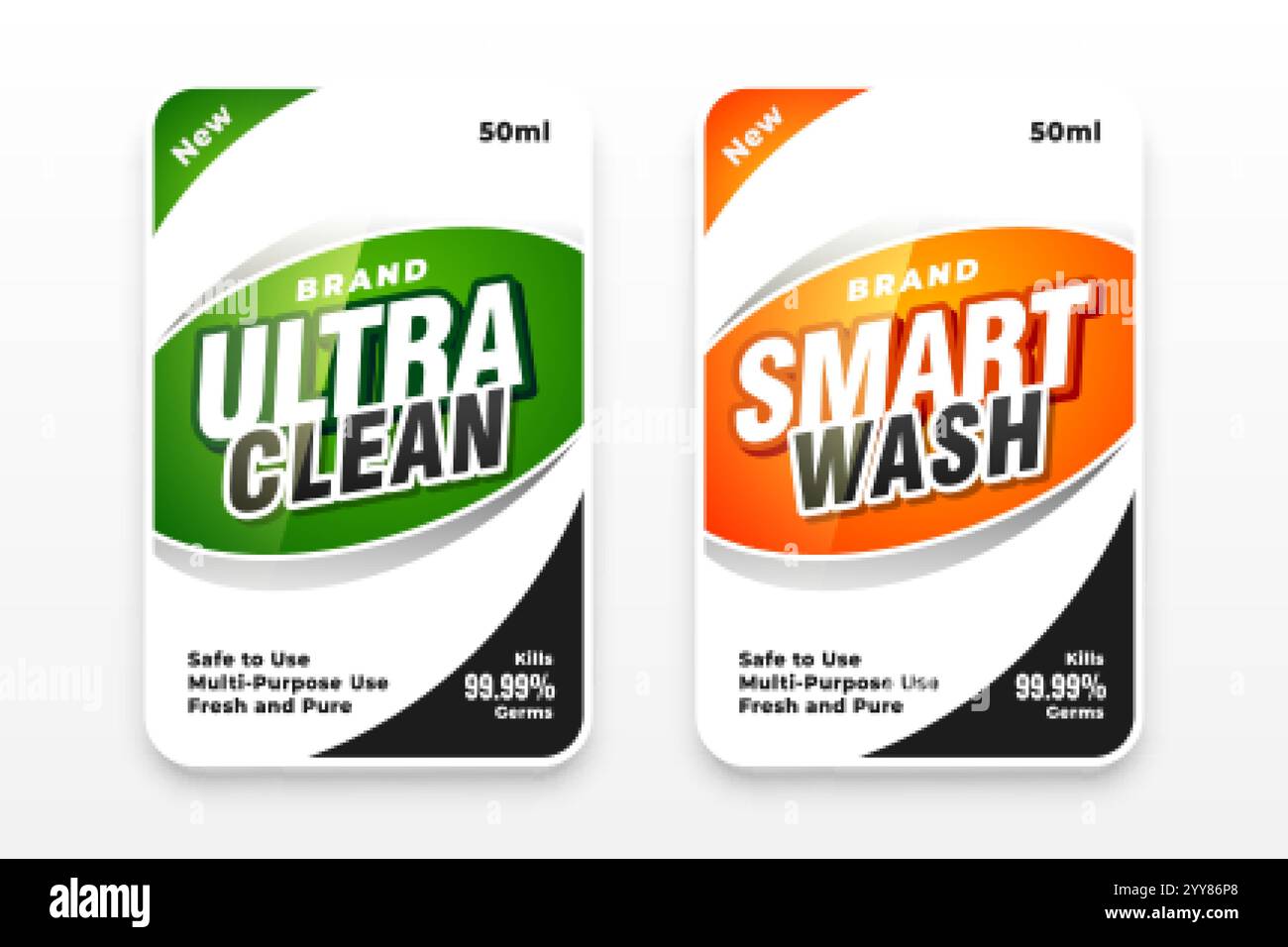 stylish detergent label design for your business Stock Vector Image ...