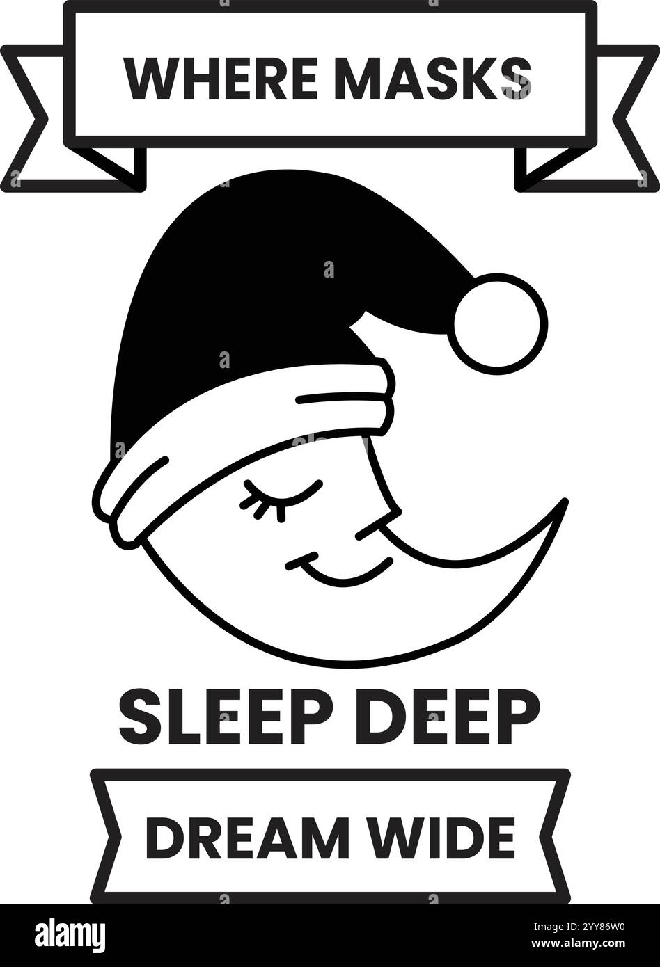 Illustration in concept of Sleeping and good sleep in line style Stock ...