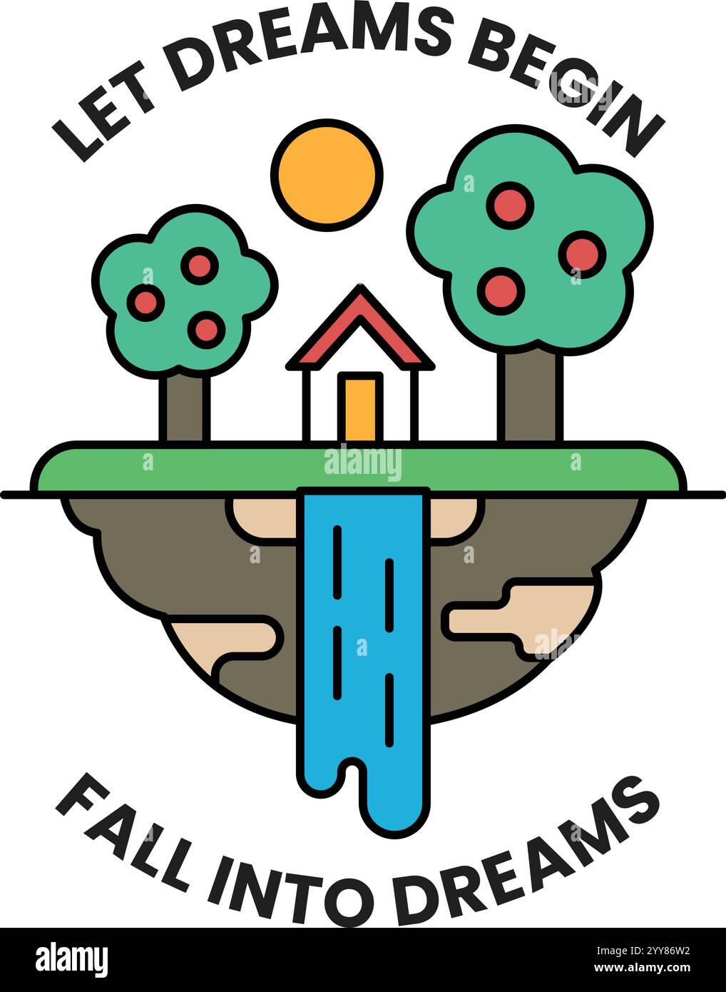 Illustration in concept of Sleeping and good sleep in line style Stock ...