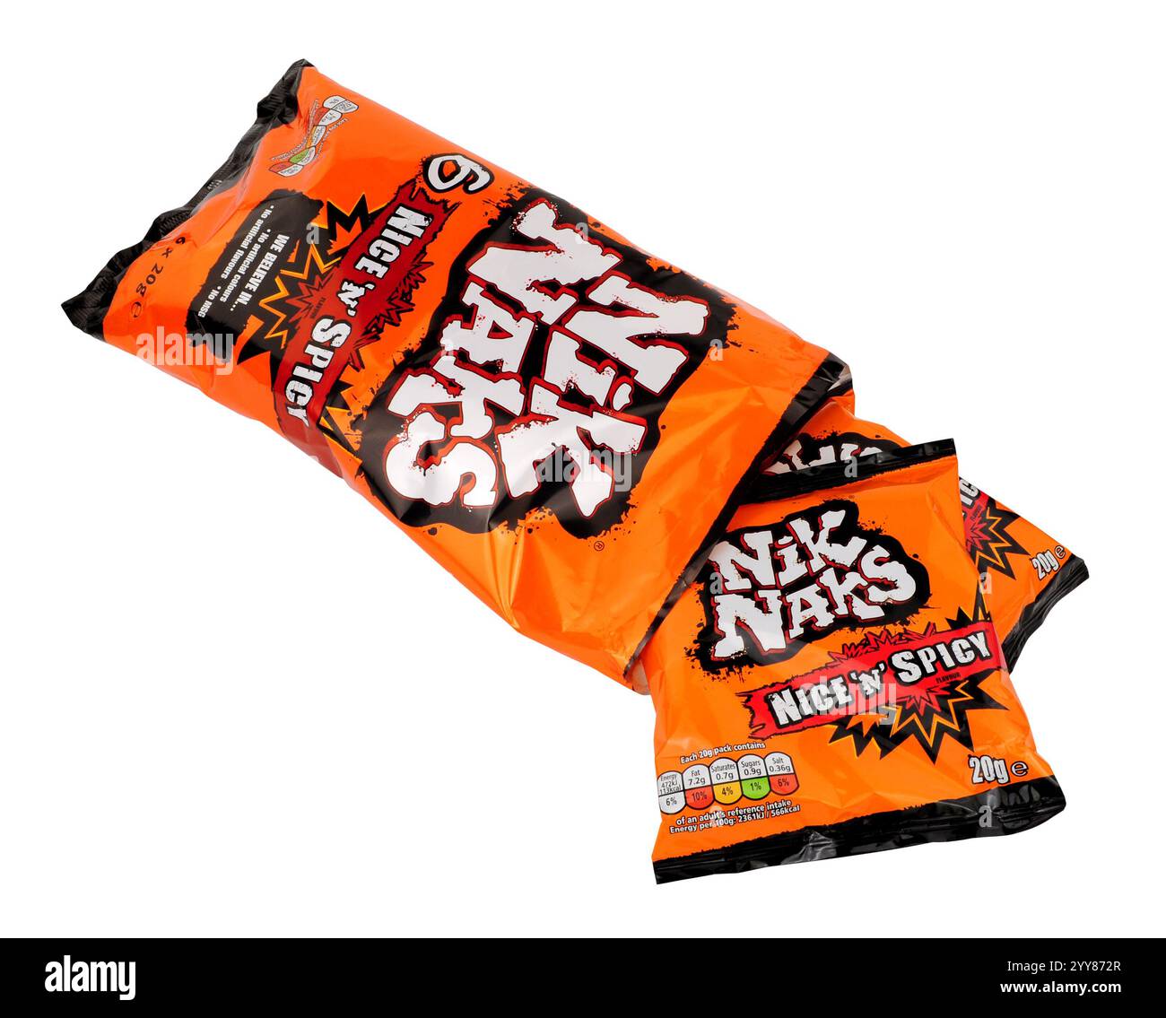 Nik Naks nice and spicy flavour savoury corn snacks in a multi pack ...