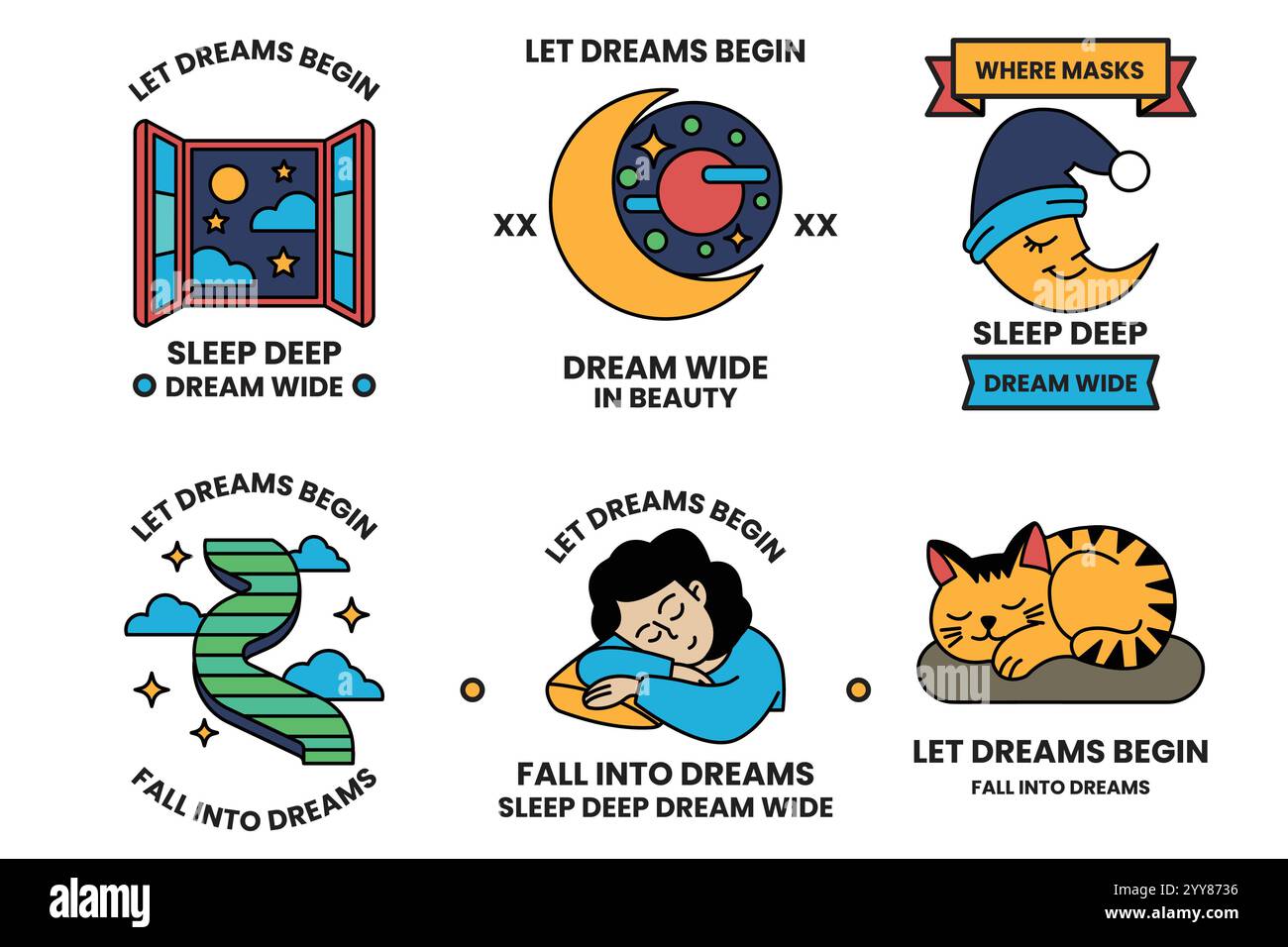 Sweet dreams typography Stock Vector Images - Alamy