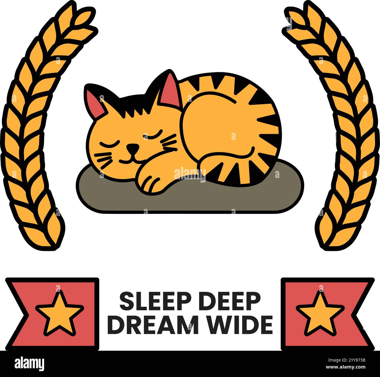 Illustration in concept of Sleeping and good sleep in line style Stock ...