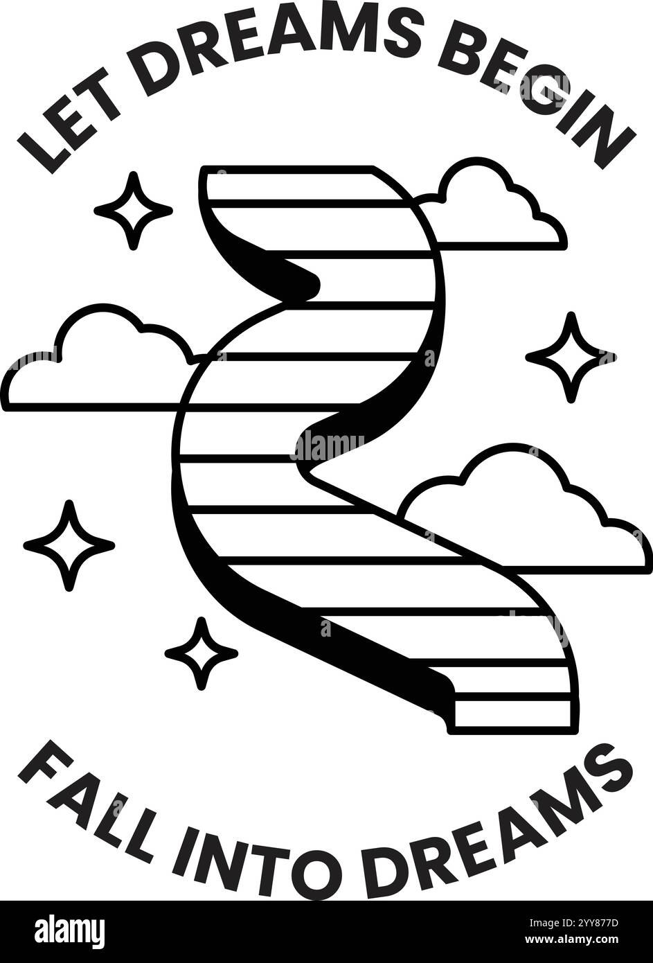 Illustration in concept of Sleeping and good sleep in line style Stock ...