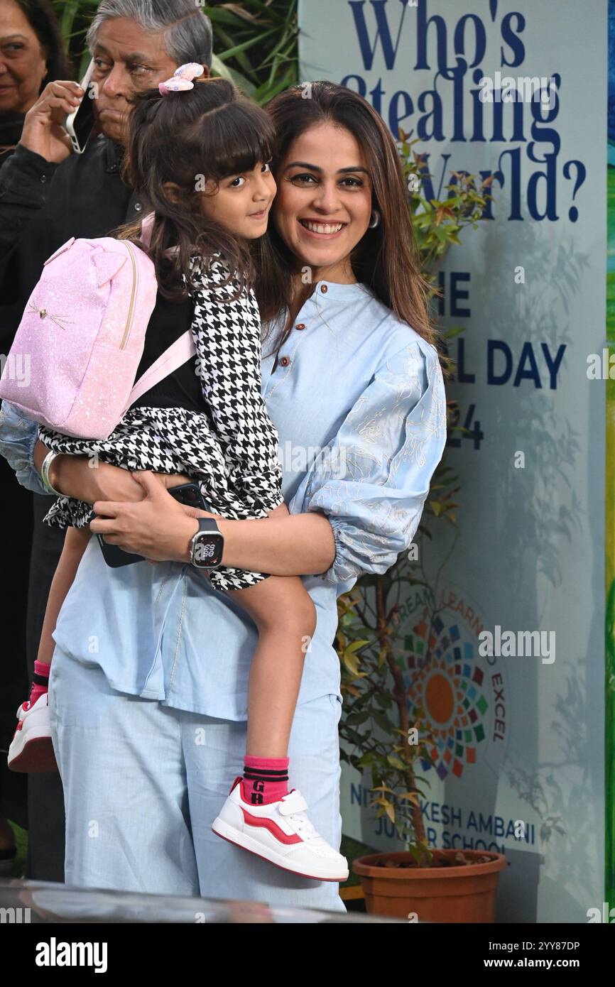 Mumbai, India, 19, DECEMBER, 2024: Actress Genelia Deshmukh and ...