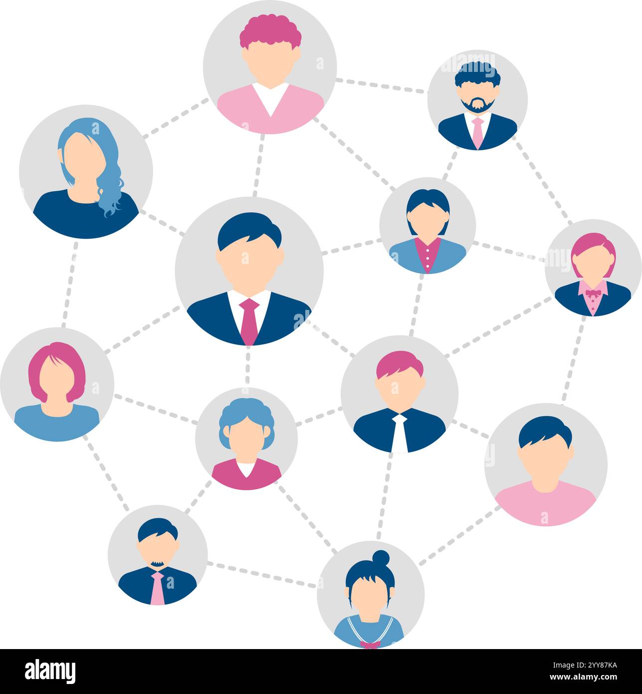 Vector illustration of people relationships and connections Stock Vector Image & Art - Alamy