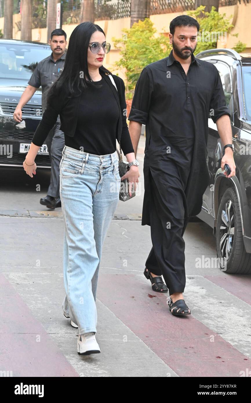Mumbai, India, 19, DECEMBER, 2024: Businessman Sunny Dewan and his wife ...