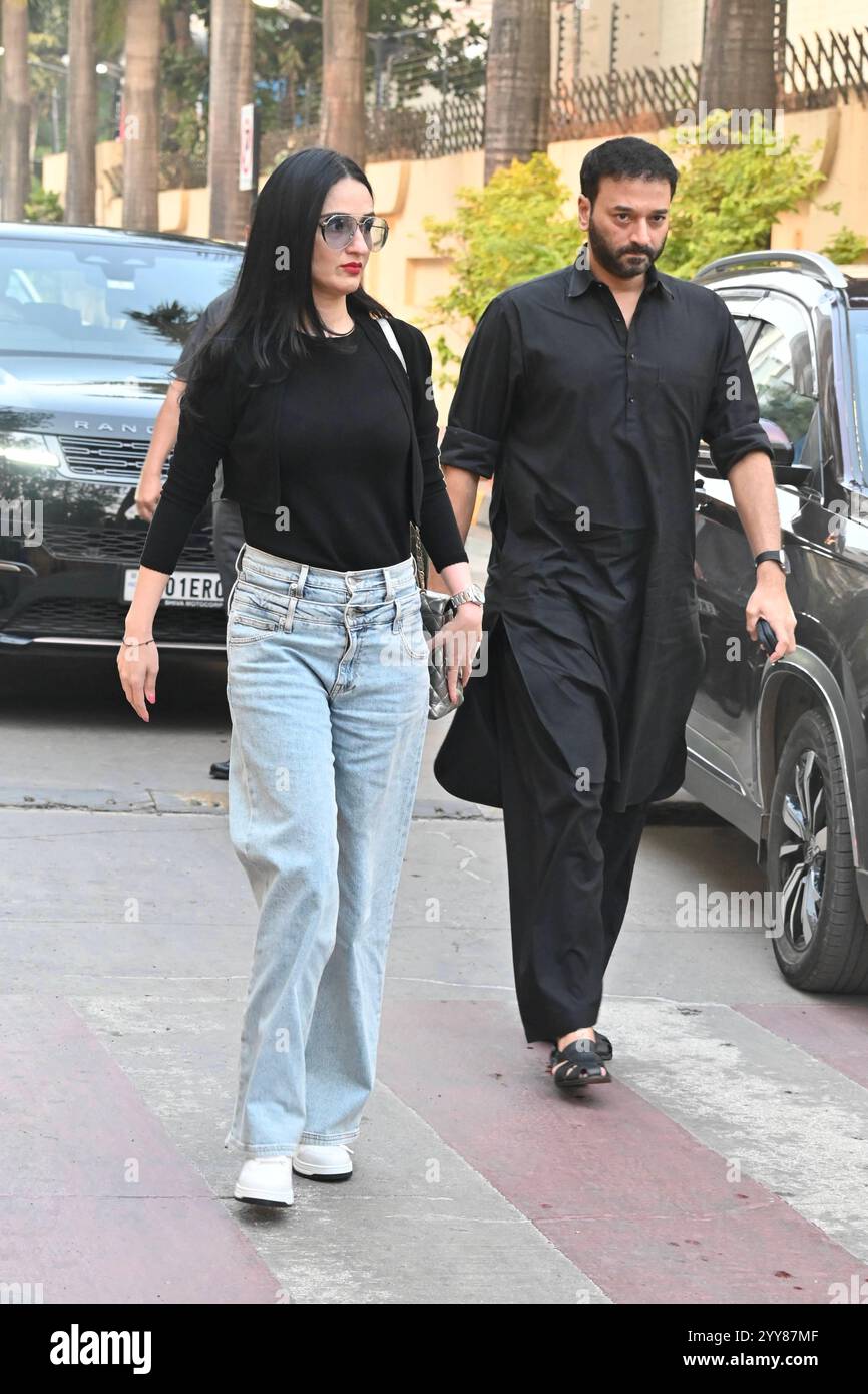 Mumbai, India, 19, DECEMBER, 2024: Businessman Sunny Dewan and his wife ...