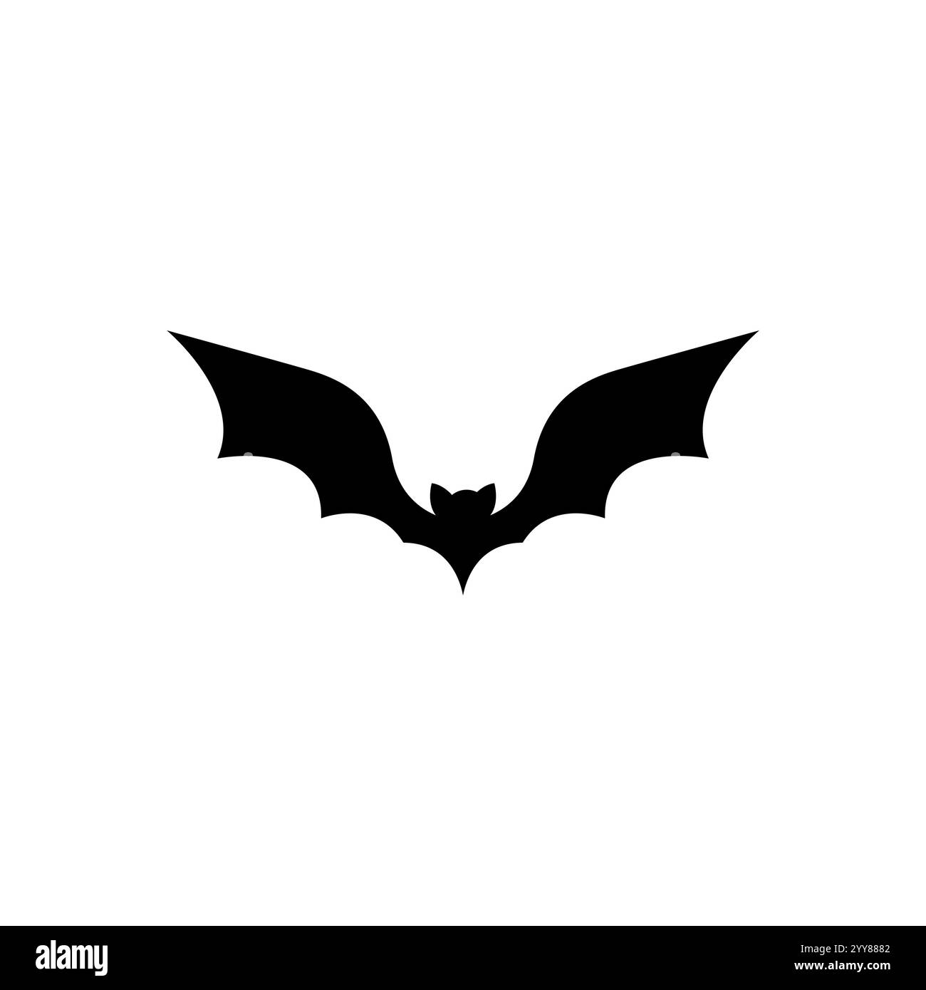 bat silhouette icon vector. bat vector illustration Stock Vector Image ...