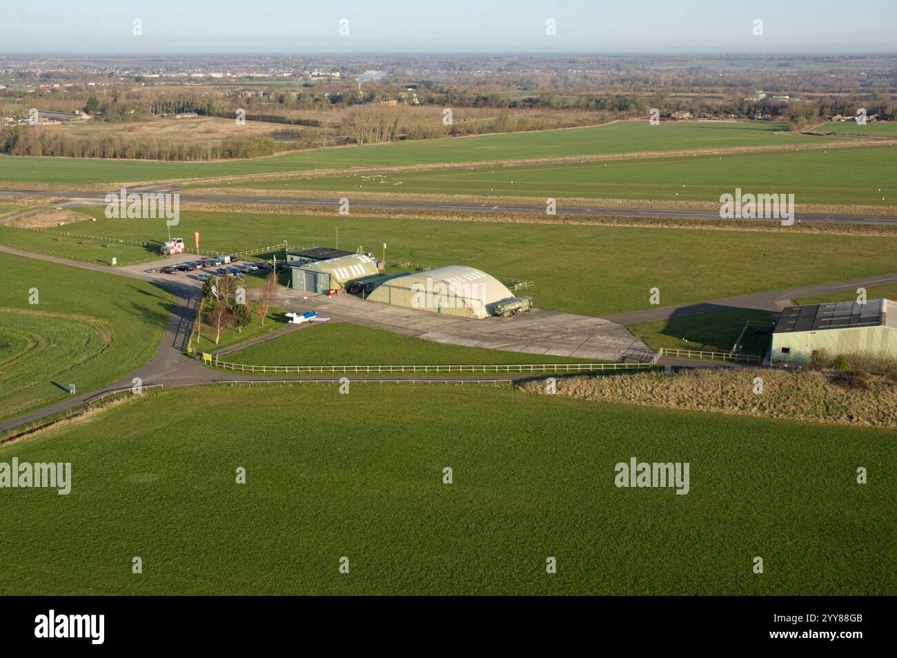Aerial view of Old Buckenham airfield, Norfolk, UK Stock Photo - Alamy