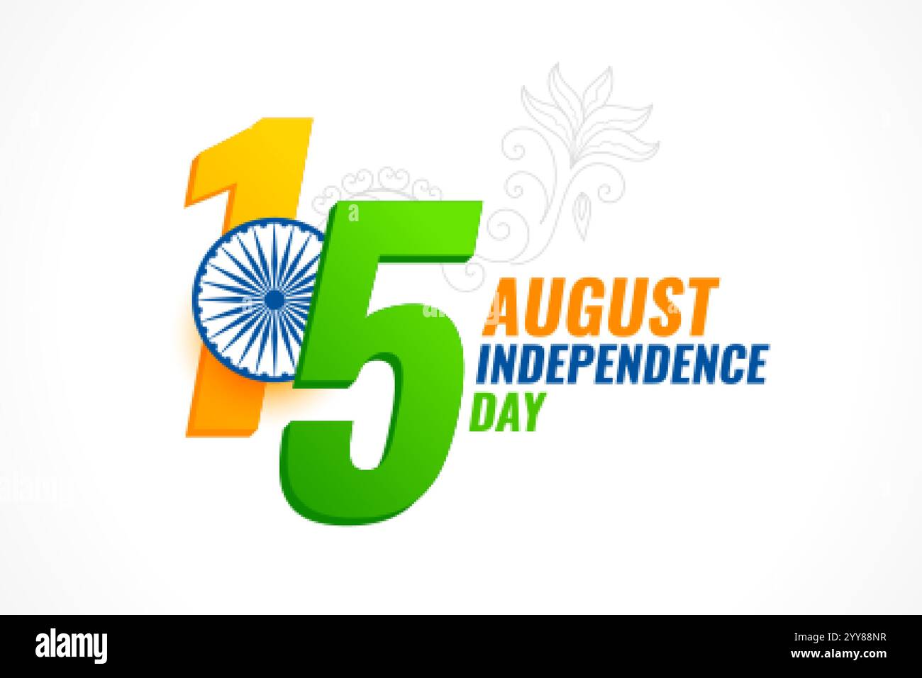 15 august independence day of india card design Stock Vector Image ...