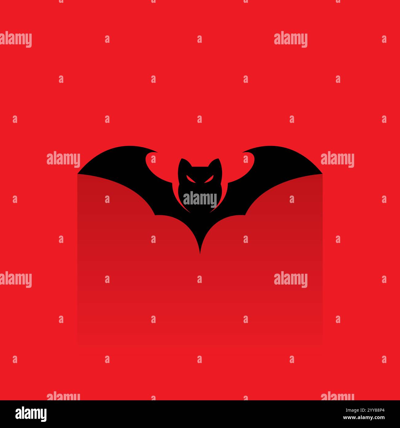bat silhouette icon vector with red color background Stock Vector Image ...