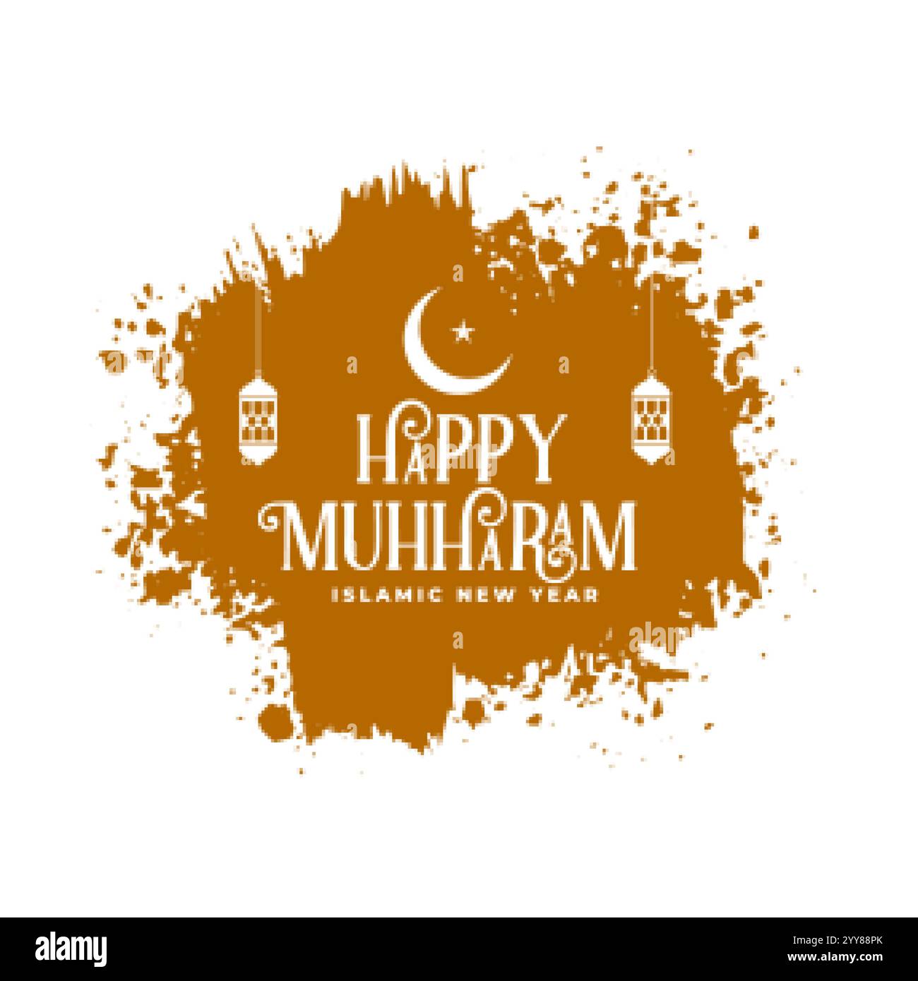 happy muharram greeting card design background Stock Vector Image & Art ...